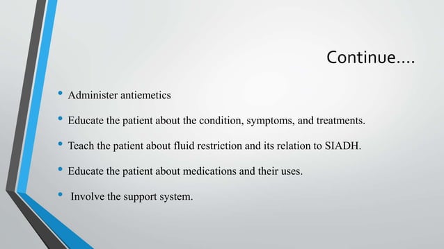 SIADH.pptx | Hormonal Disorders | Endocrine and Metabolic Diseases