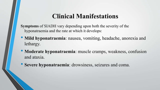 SIADH.pptx | Hormonal Disorders | Endocrine and Metabolic Diseases