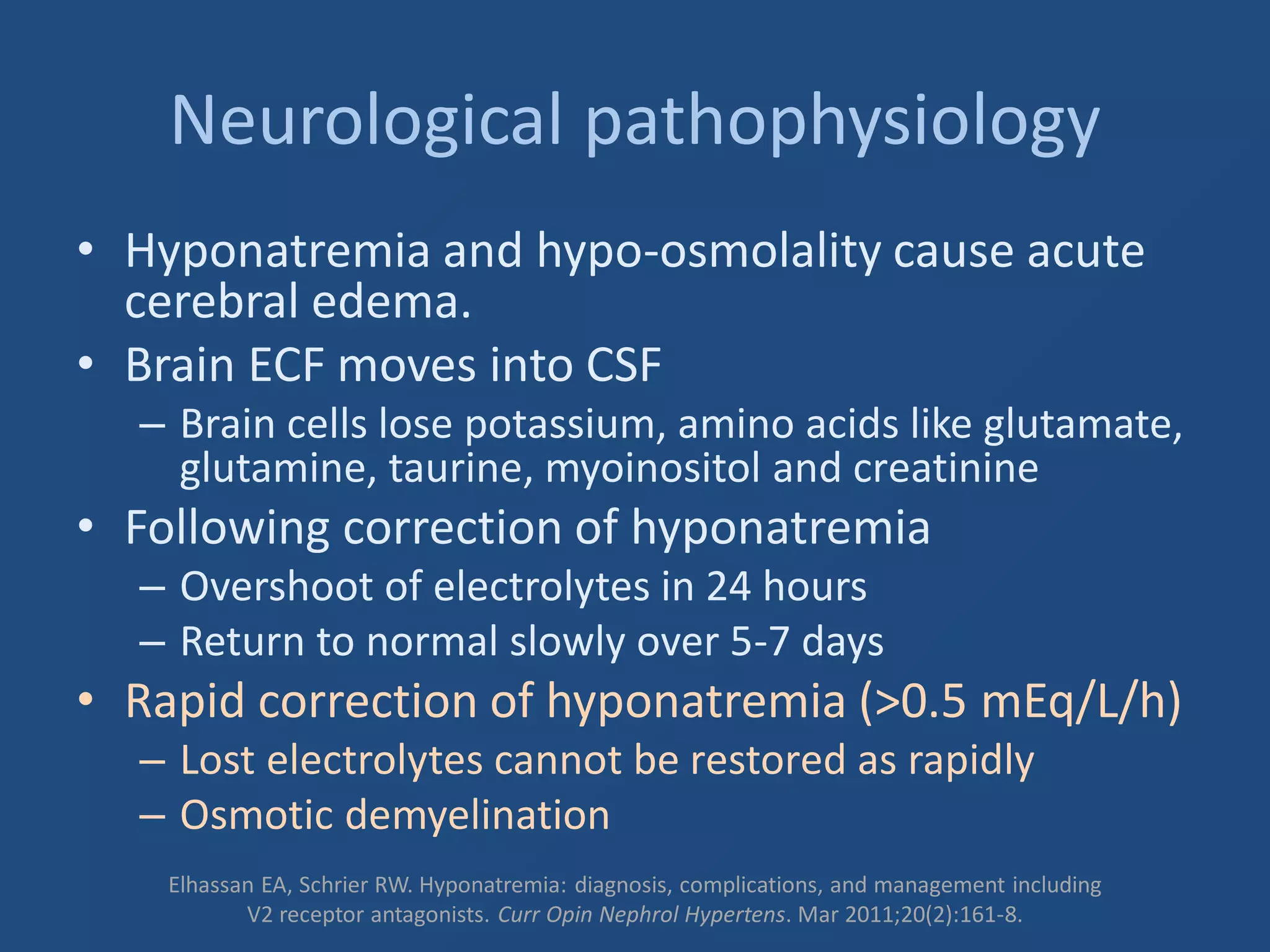 Syndrome of Inappropriate Anti-diuretic Hormone Secretion (SIADH) | PDF