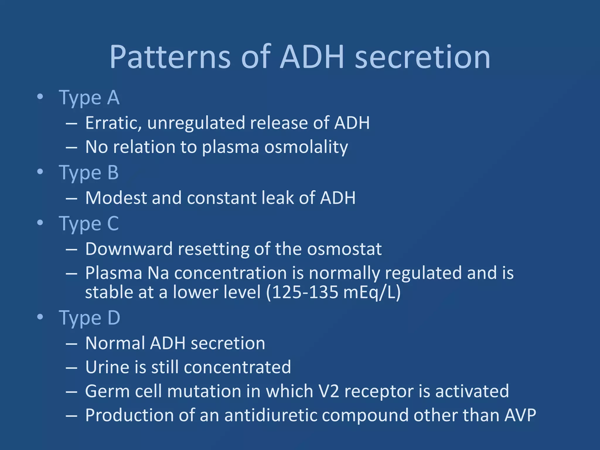 Syndrome of Inappropriate Anti-diuretic Hormone Secretion (SIADH) | PDF