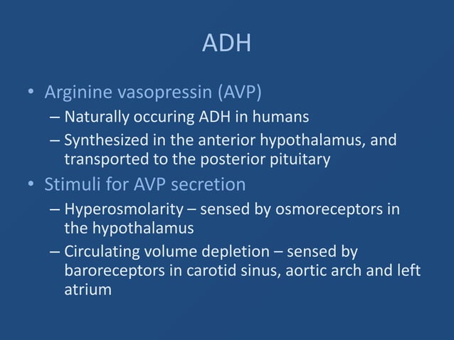 Syndrome of Inappropriate Anti-diuretic Hormone Secretion (SIADH) | PDF