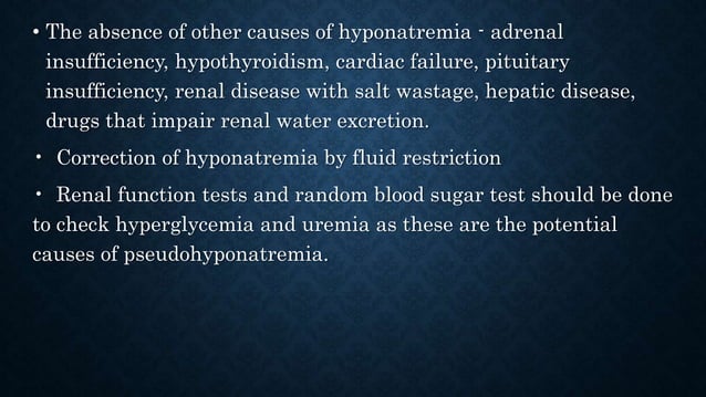 Siadh (1) | PPTX | Hormonal Disorders | Endocrine and Metabolic Diseases