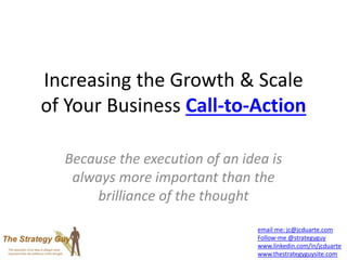 Increasing the Growth & Scale of Your Business | PDF