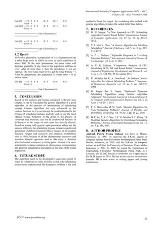 Scheduling Courses Using Genetic Algorithms | PDF | Genetics | Science