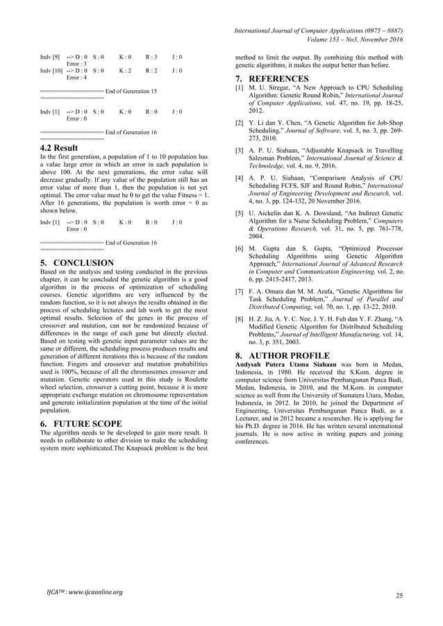 Scheduling Courses Using Genetic Algorithms | PDF | Genetics | Science