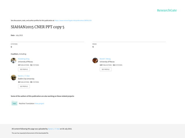 Chinese Named Entity Recognition with Graph-based Semi-supervised Learning Model | PPT