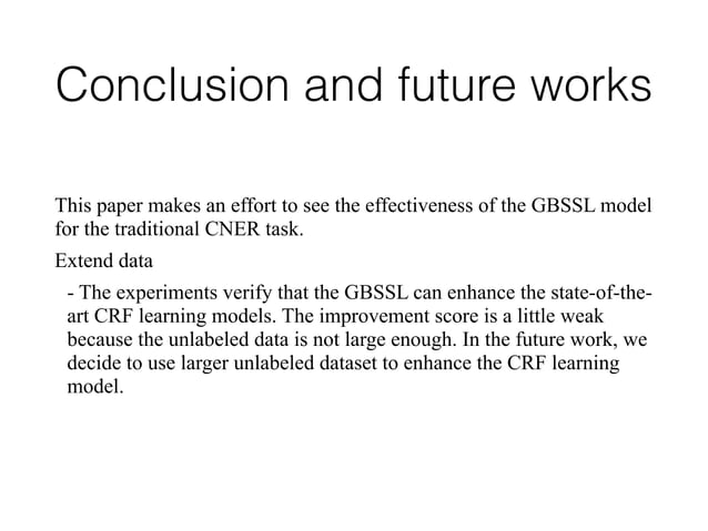 Chinese Named Entity Recognition With Graph Based Semi Supervised Learning Model Ppt