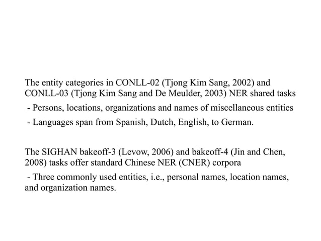 Chinese Named Entity Recognition With Graph Based Semi Supervised Learning Model Ppt