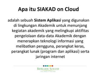 SIAKAD on Cloud | PDF
