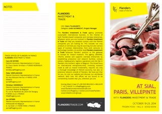 SIAL 2014 - Frozen food companies from Flanders at group booth Flanders ...