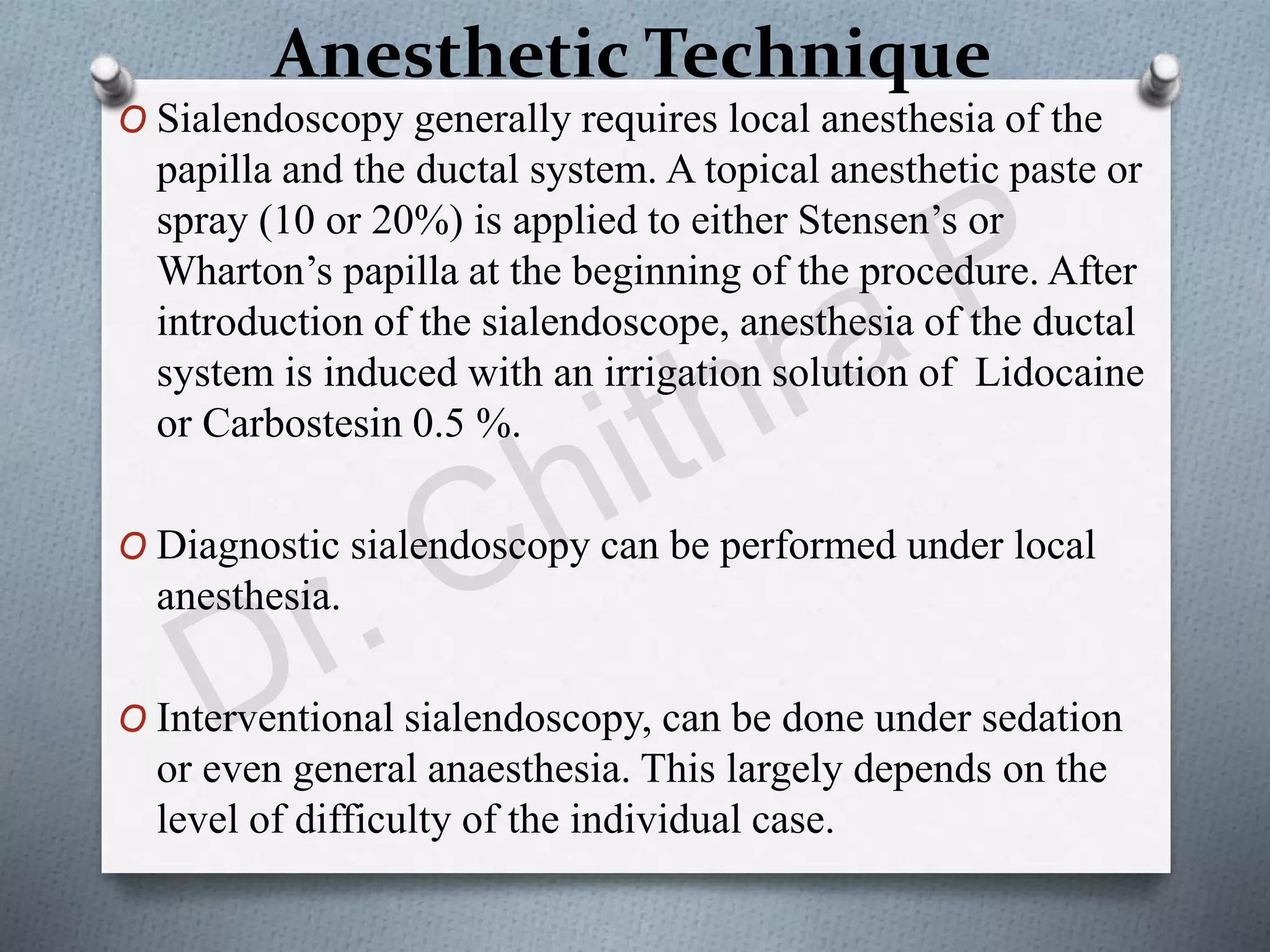 Sialendoscopy dr chithra p | PPT