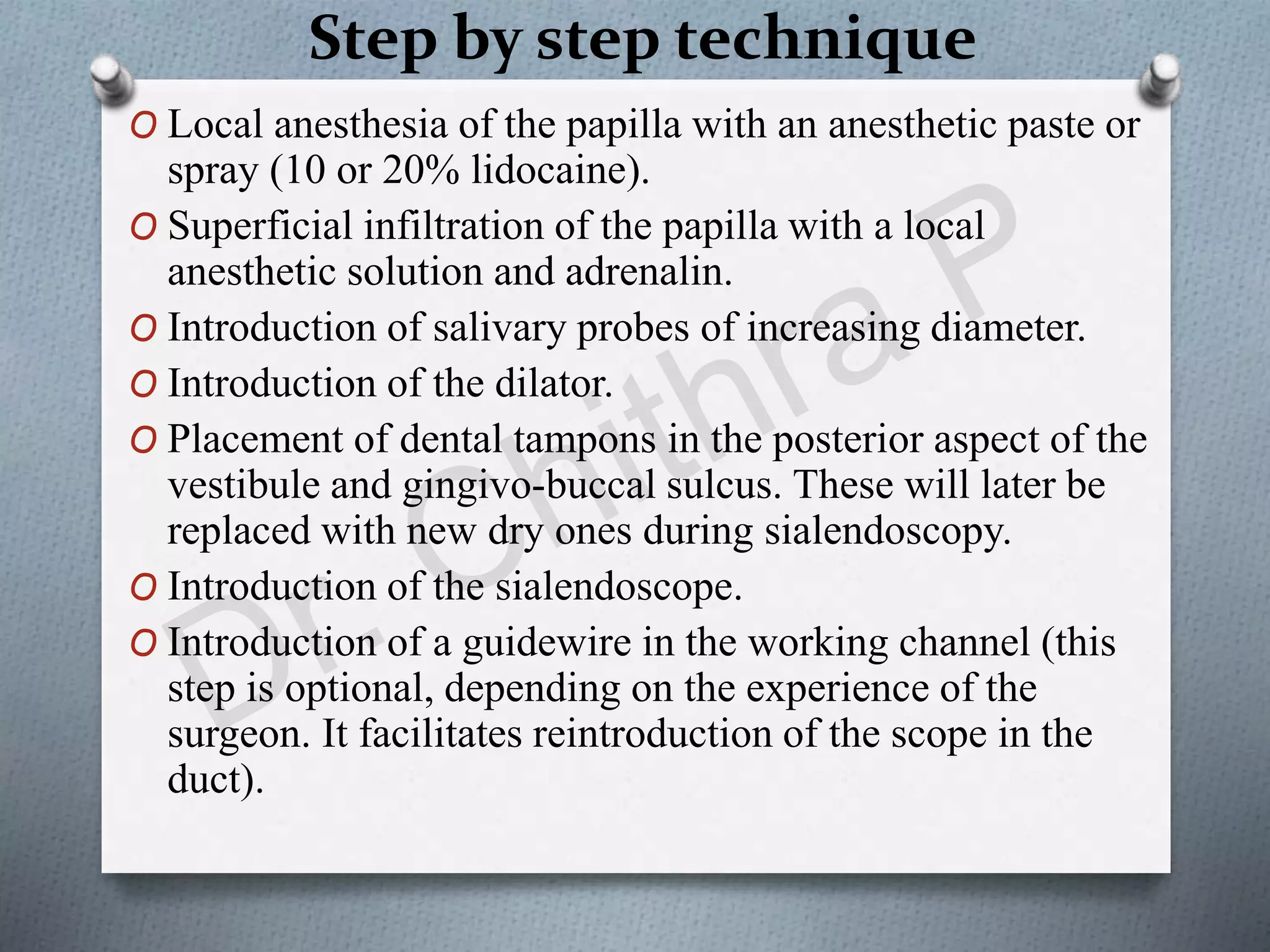 Sialendoscopy dr chithra p | PPT