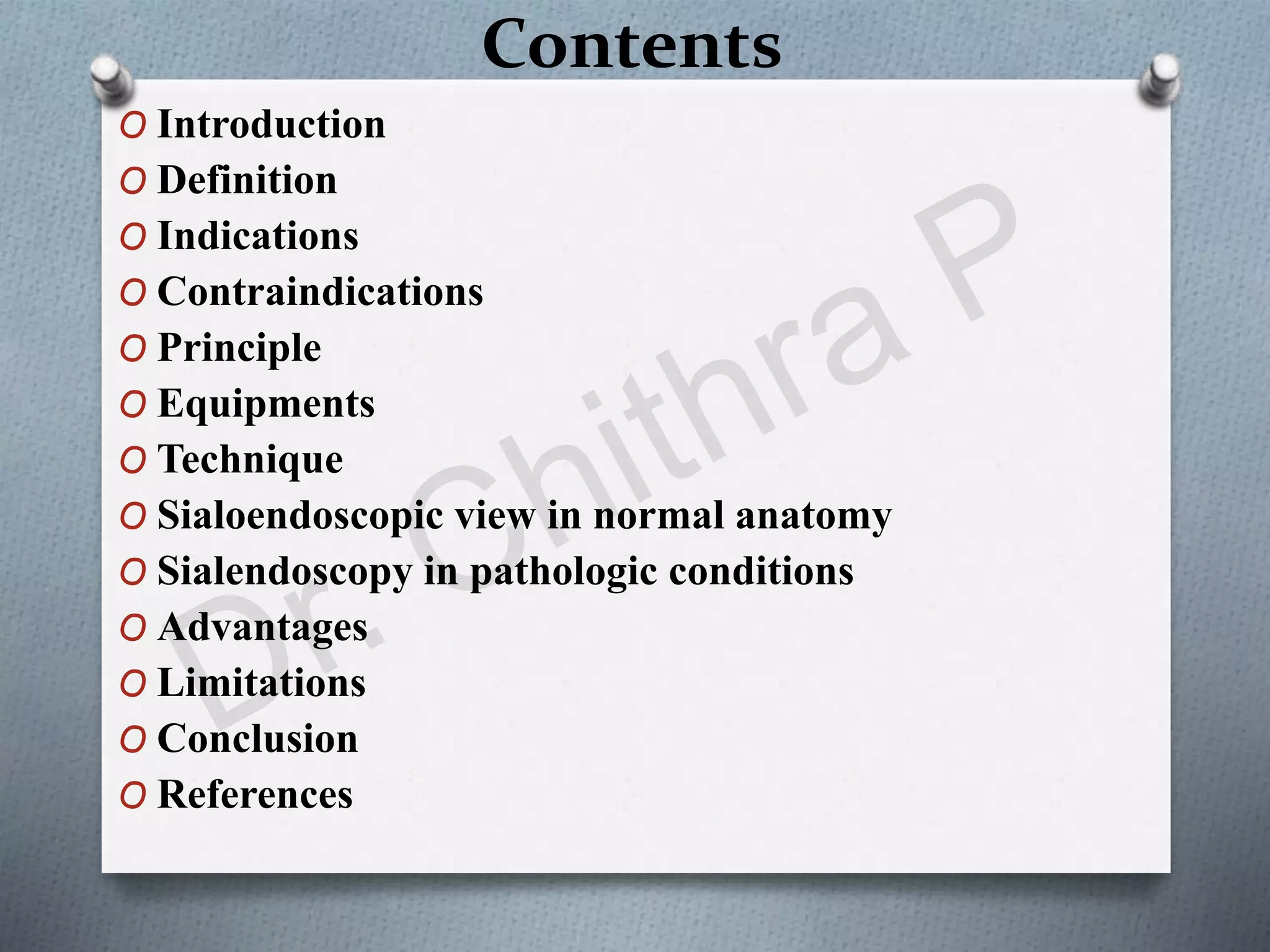 Sialendoscopy dr chithra p | PPT