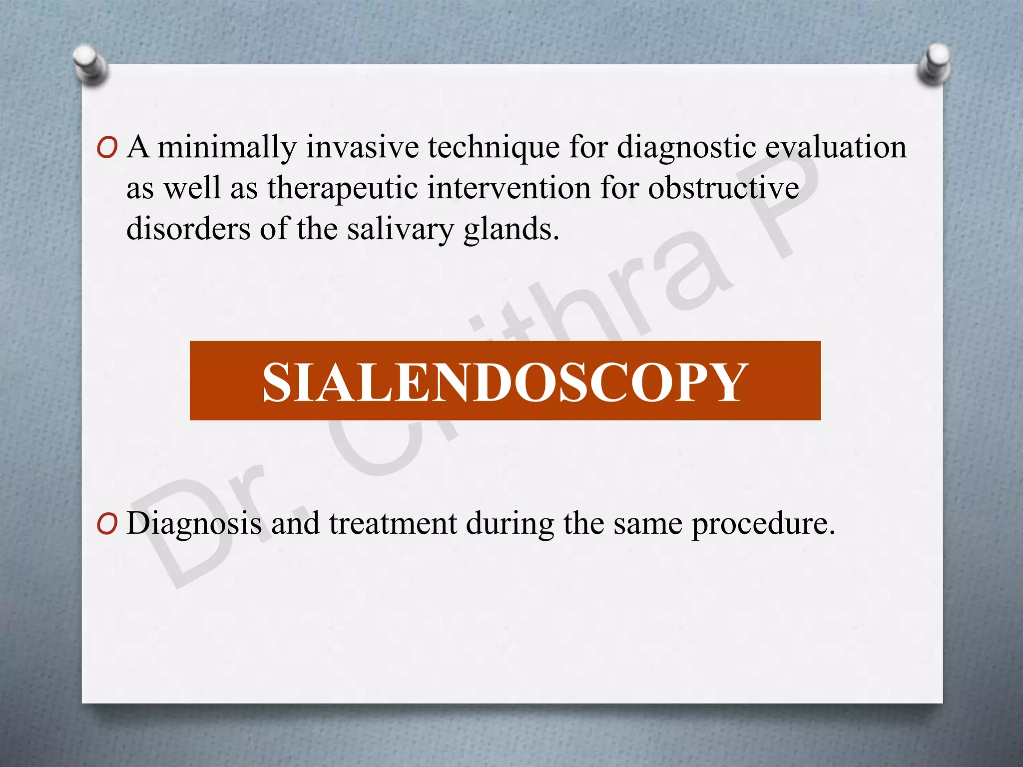 Sialendoscopy dr chithra p | PPT