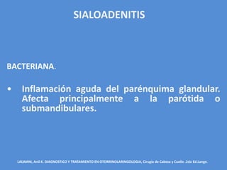 Sialoadenosis, sialolitiasis | PPTX | Ear, Nose and Throat Conditions ...