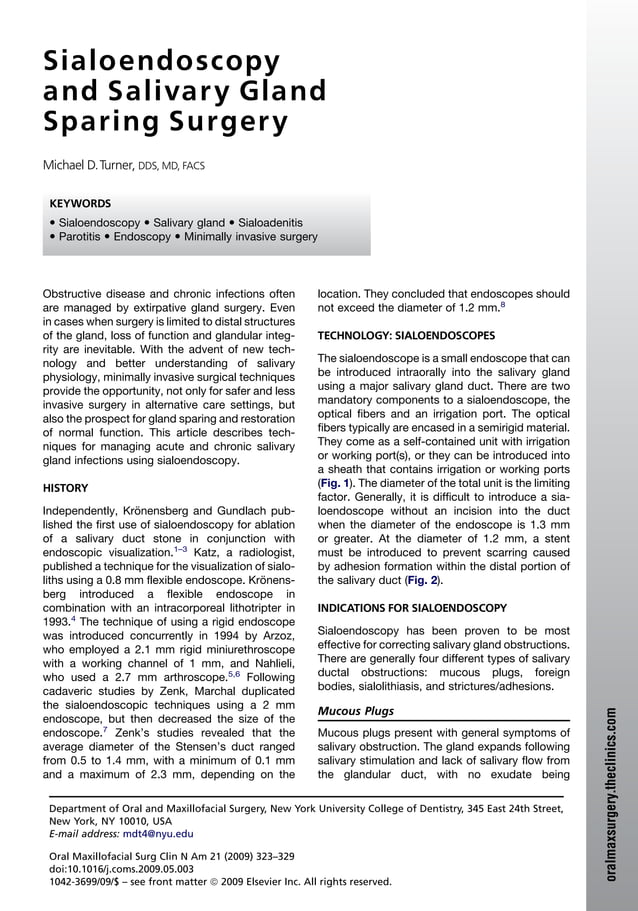 Sialoendoscopy and-salivary-gland-sparing-surgery 2009-oral-and ...