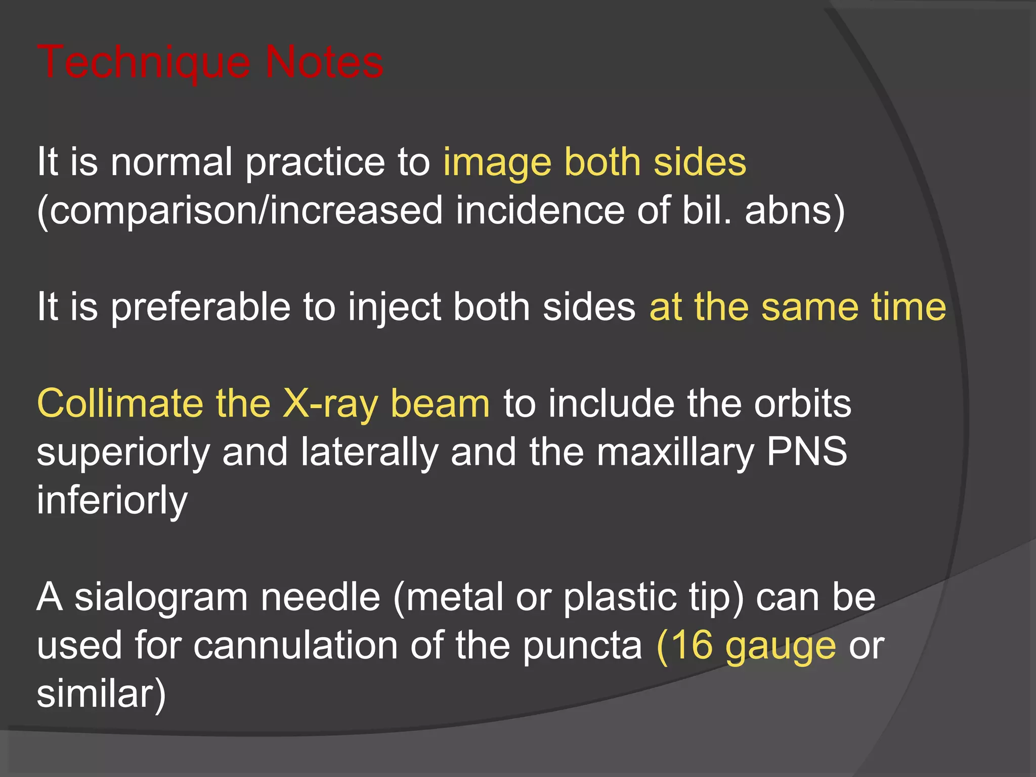 Sialography & dacrocystography | PPT