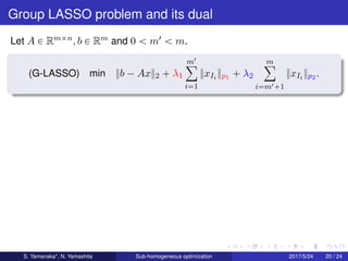 Sub-Homogeneous Optimization Problems and Its Applications | PPT