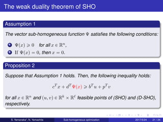 Sub-Homogeneous Optimization Problems and Its Applications | PPT
