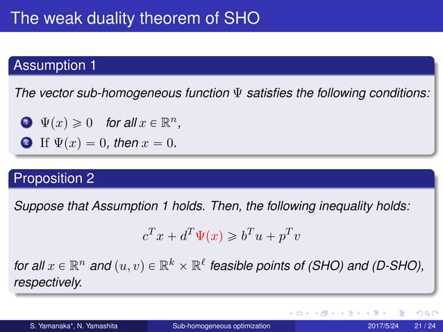 Sub-Homogeneous Optimization Problems and Its Applications | PPT
