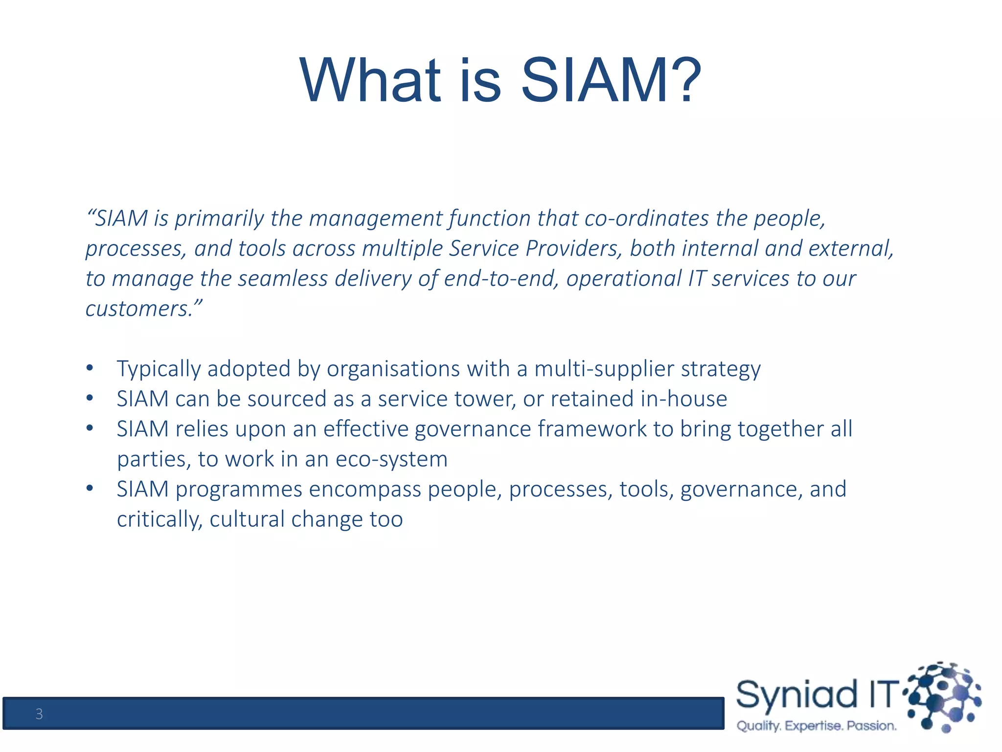 11 Actions that will make your SIAM Programme successful | PPTX