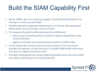 11 Actions that will make your SIAM Programme successful | PPTX