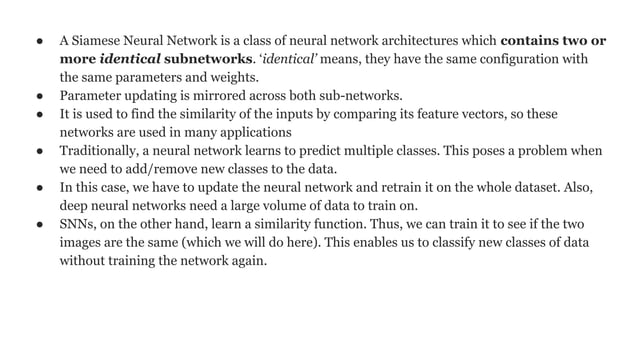 Siamese networks.pptx.pdf | Artificial Intelligence | Technology & Computing