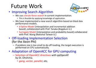 Auto‐Tuning of Hierarchical Computations with ppOpen‐AT | PPT