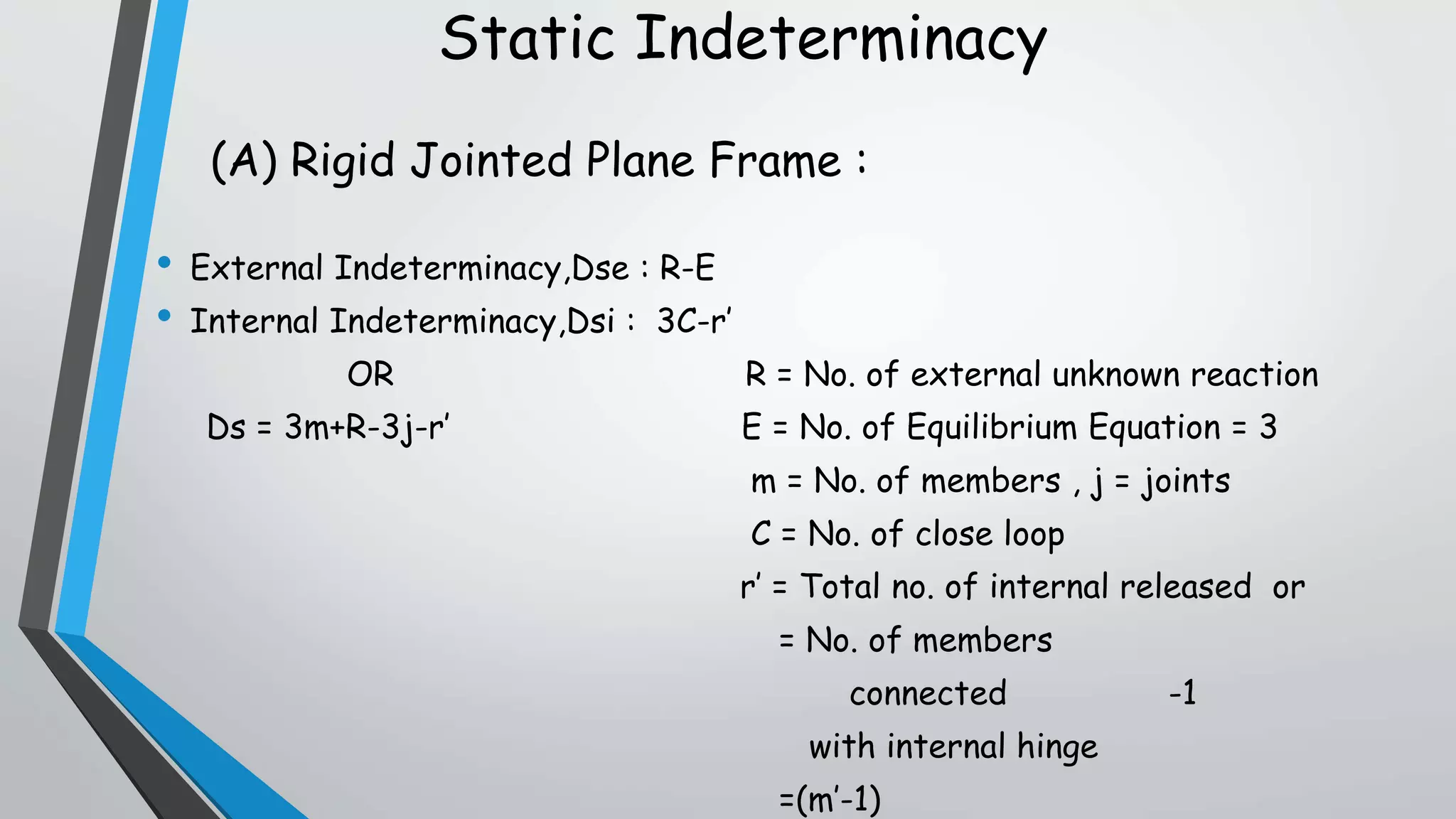 Static and Kinematic Indeterminacy of Structure. | PPTX