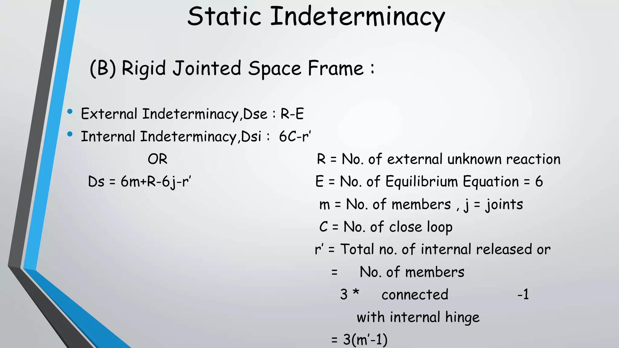 Static and Kinematic Indeterminacy of Structure. | PPTX