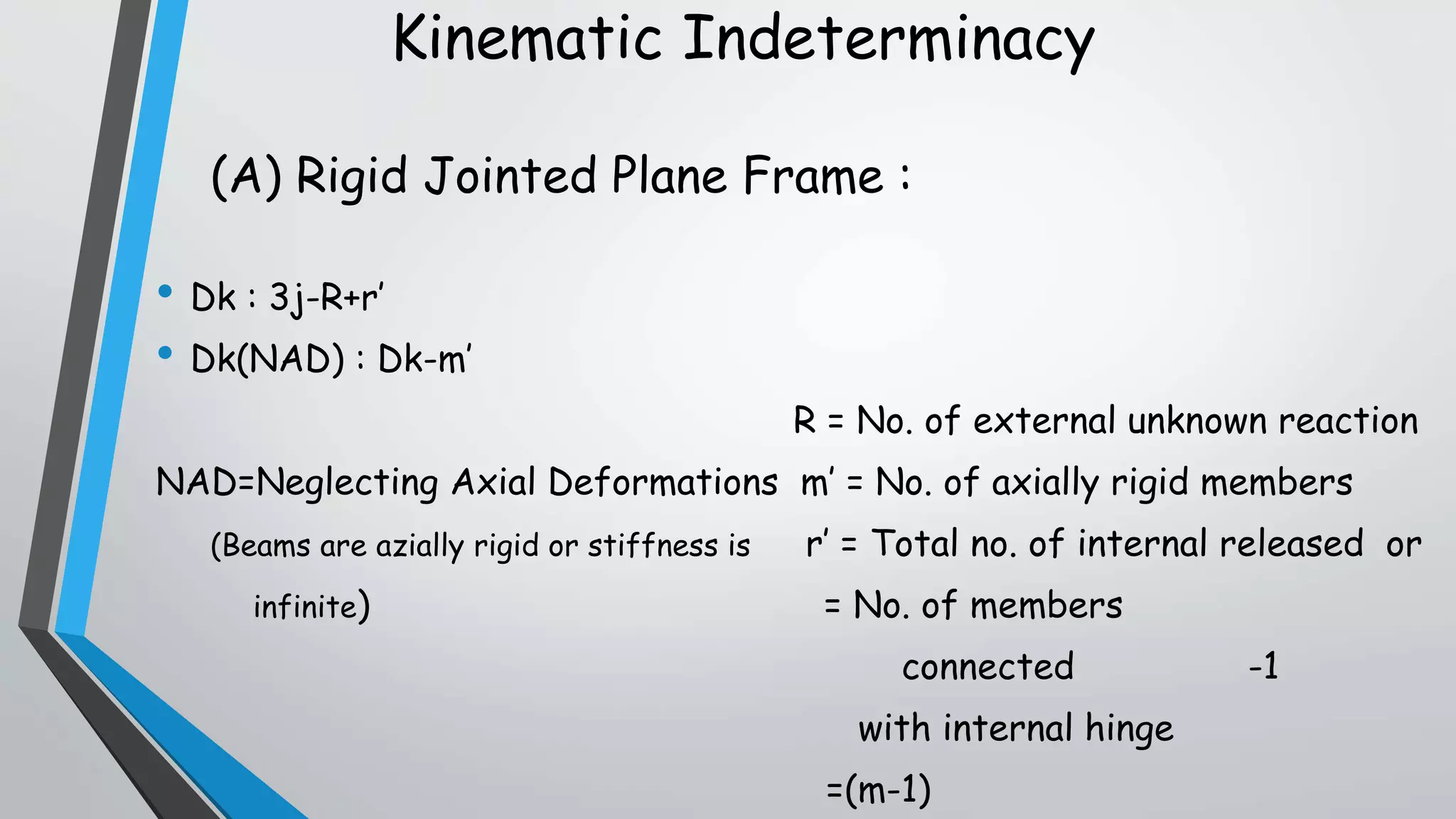 Static and Kinematic Indeterminacy of Structure. | PPTX