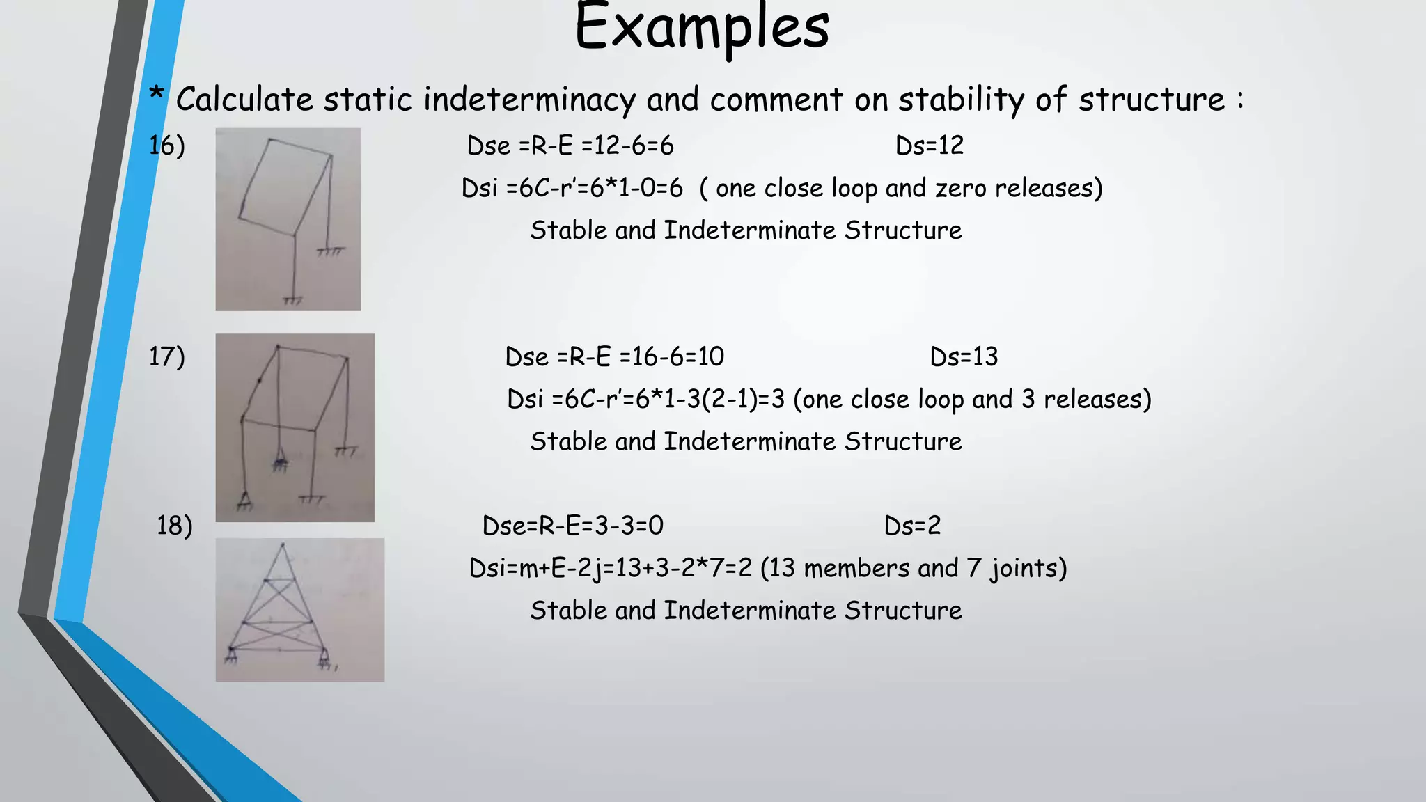 Static and Kinematic Indeterminacy of Structure. | PPTX