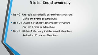 Static and Kinematic Indeterminacy of Structure. | PPTX