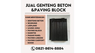 SIAP ANTAR, Distributor Genteng Beton | PDF