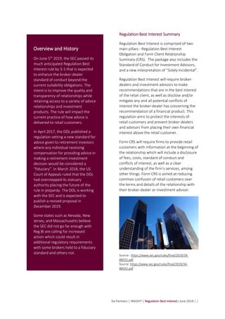 Sia Partners IP on Regulation "Best Interest" | PDF