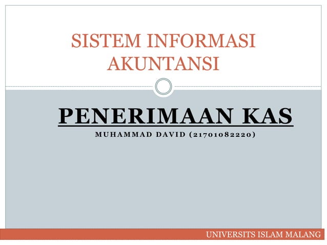 Sia penerimaan kas ppt | PPTX