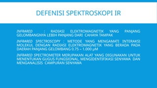 spektroskopi organik_spektroskopi infrared | PPTX