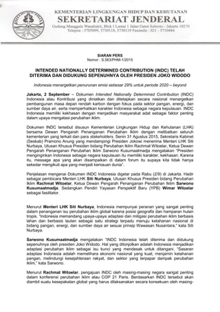Siaran pers pengumuman indc indonesia | PDF