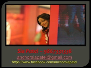 anchor sia patel-sports profile | PPT