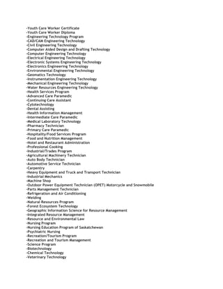 SIAST College Canada | PDF