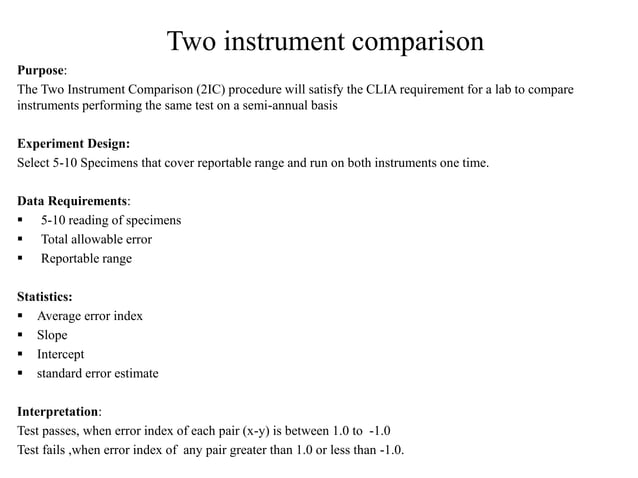 Clinical lab-method validation.ppt | Standardized Testing | Educational ...