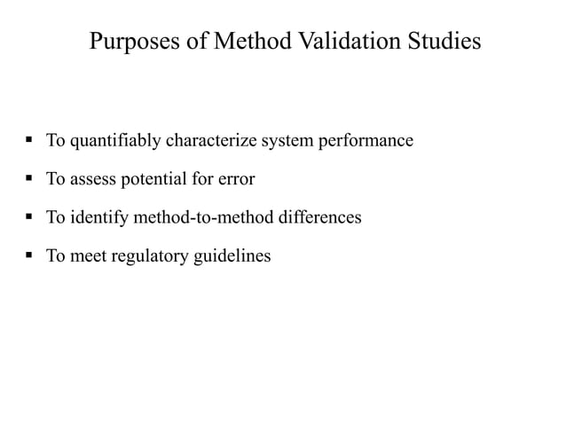 Clinical lab-method validation.ppt | Standardized Testing | Educational ...