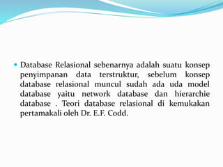 SISTEM BASIS DATA2 | PPT