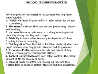 Preparation formulation and evaluation of itraconazole floating tablets ...
