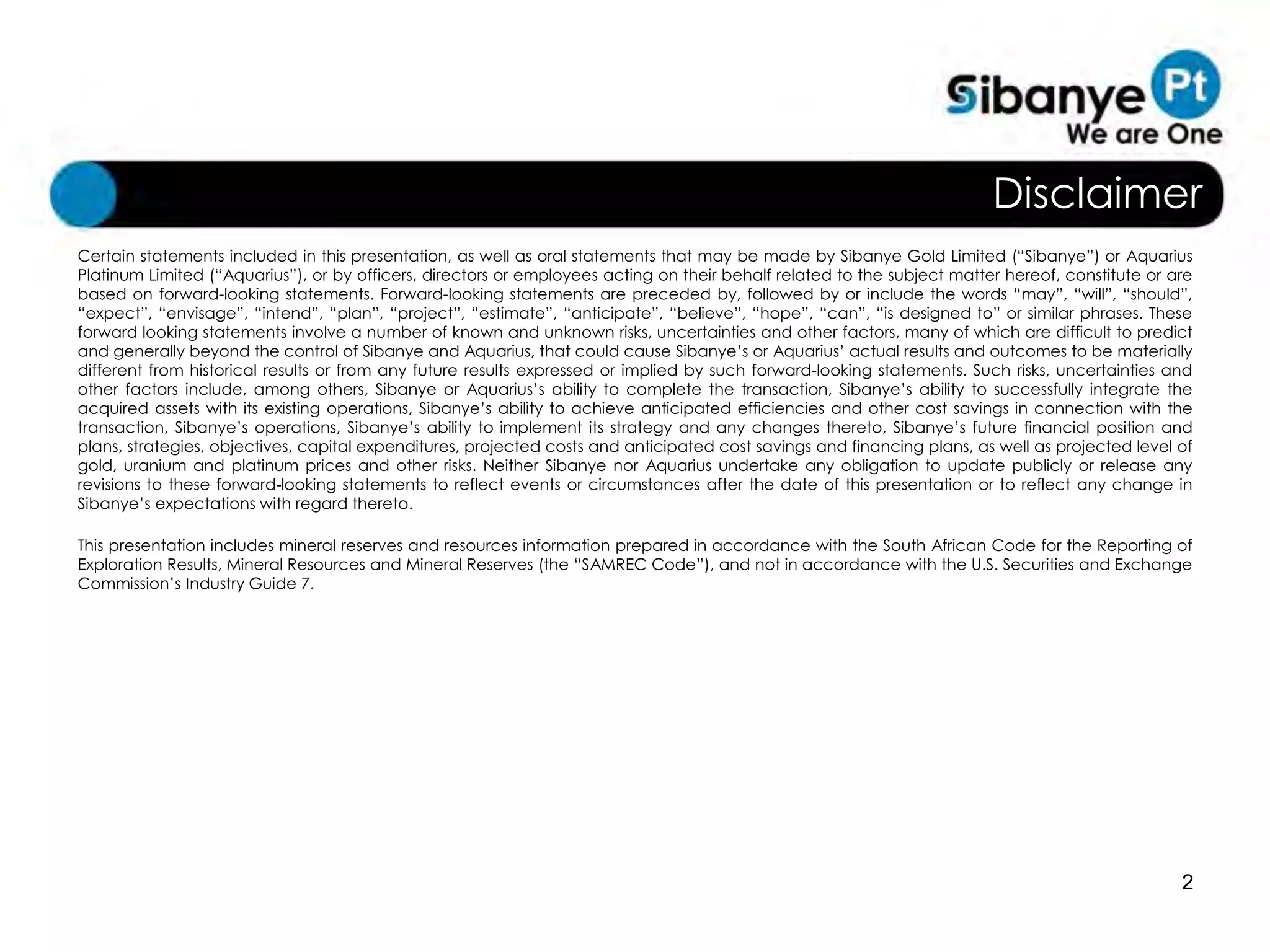 Sibanye aqp presentation | PDF