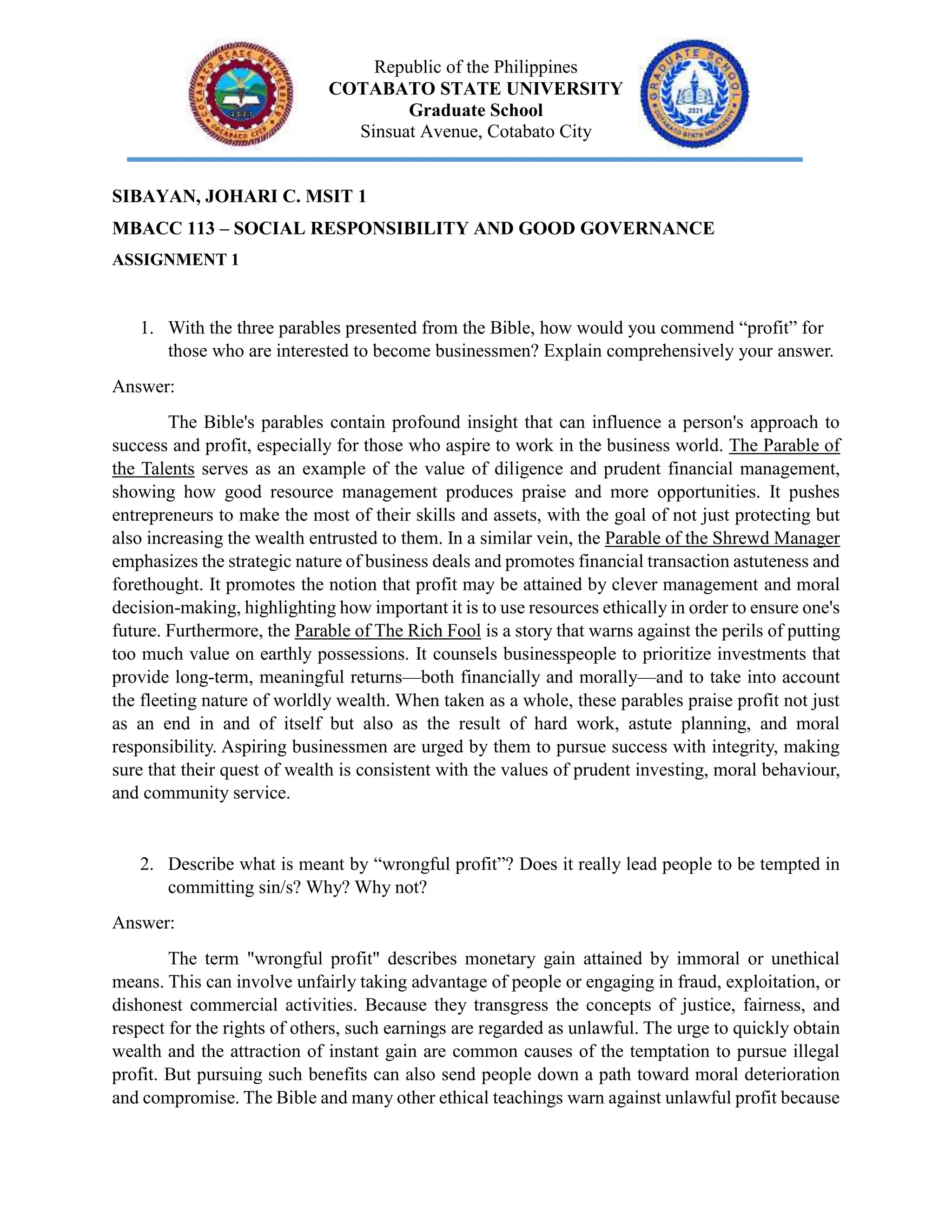 Masters in Business Administration CC DOCUMENT | DOCX | Business ...