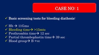 Surgery in Bleeding Diathesis | PPTX