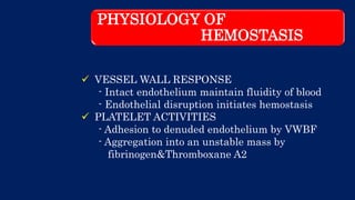 Surgery in Bleeding Diathesis | PPTX