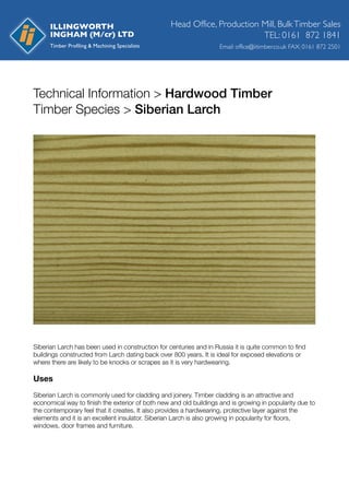 Siberian Larch | PDF