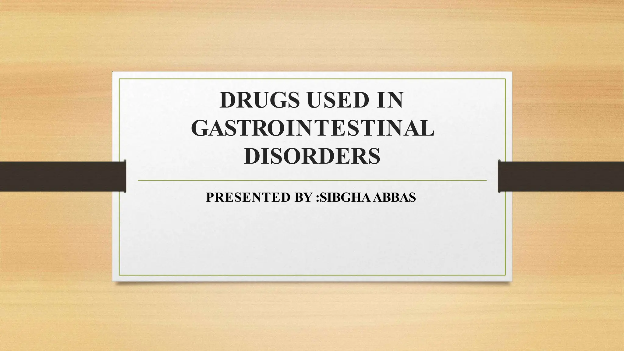 drugs used in GIT disorders. For dpt students | PPTX